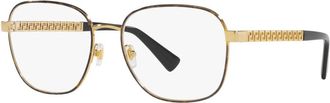 Versace Havana Gold Eyewear Frames - - Accessories - unisex - Gelb - 56 MM