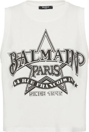 Balmain Western Tank Top - - Tops - Damen - Wei&szlig; - L