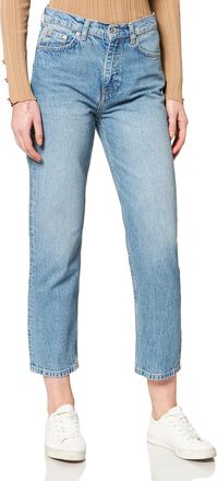 Ipekyol Womens Ankle Length High Rise Straight fit Pants Jeans, Indigo, 34