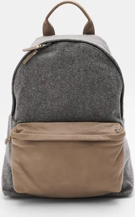 04651/ Herren - Rucksack Herringbone grau meliert/taupe