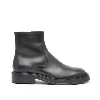 Tod's Schwarzer Lederstiefelette mit Rei&szlig;verschluss - - Shoes - Herren - Schwarzk - 43 EU