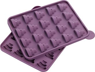 Lurch 85028 FlexiForm Cake Pops Torte / Backform f&uuml;r 20 Cake Pops in Tortenform (2teilig) aus 100% BPA-freiem Platin Silikon, beere