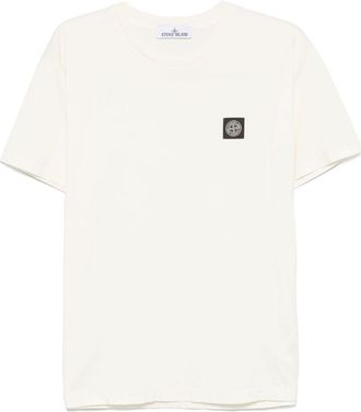 Stone Island T-Shirt aus leichtem Jersey - Weiß