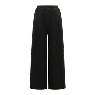 Pinko Pinko, Femme, Pantalons, Noir, Taille: 38 FR Jean Denim avec Bande de Dentelle Lat&eacute;rale