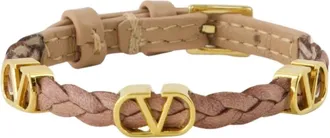 Valentino Garavani Femme, Accessoires, Rose, Taille: ONE Size Vlogo Leather Bracelet