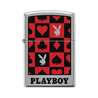 Zippo Sturmfeuerzeug - Playboy, Brushed Chrome, Color Image - Nachf&uuml;llbar - Wiederverwendbar - Windfestes Design - Geschenkbox - Made in USA
