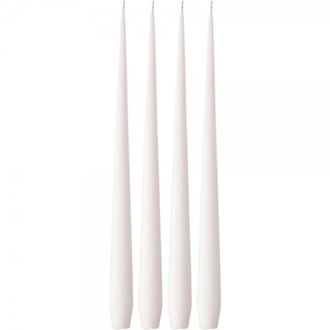 Ester & Erik Taper Candles, Box, 32cm, 4 St&uuml;ck, 21 White ash [SET4]