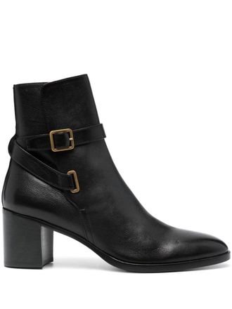 Saint Laurent Stiefeletten mit Schnalle - Schwarz