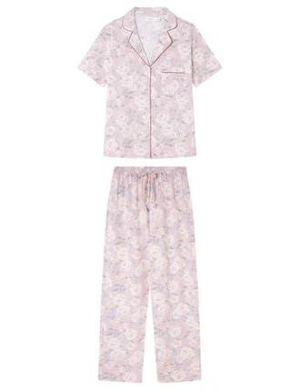 Women'secret Pijama Masculino Manga Corta Colecci&oacute;n Daily Rose Pyjama, Rouge (Strawberry), S Femme