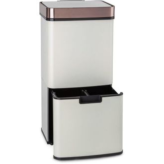 Klarstein Klarstein - Royal Trash Rose Gold Poubelle &agrave; capteur 72 l acier inoxydable or rose