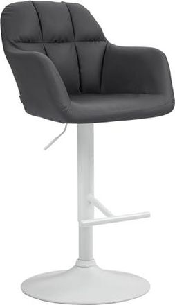 Clp Tabouret De Bar Natoma Similicuir I Pivotant &Agrave; 360&deg;, Pi&egrave;tement M&eacute;tallique R&eacute;glable en Hauteur avec Repose-Pieds, Couleur:Noir, Mat&eacute;riel du Cadre:m&eacute;tal