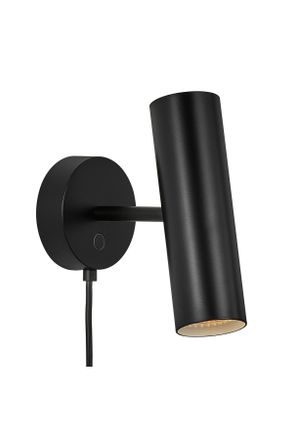 Nordlux Wandleuchte Mib, Schwarz, Metall, 20 cm, drehbar, Kippschalter, Lampen & Leuchten, Innenbeleuchtung, Wandleuchten, Wandlampen mit Schalter