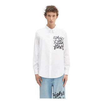 Sky High Farm Hemd mit Aufdruck - - Shirts - Herren - Wei&szlig; - L