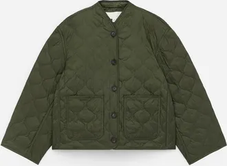 Arket Upcycled Down 2-in-1-Liner-Jacke -Grün