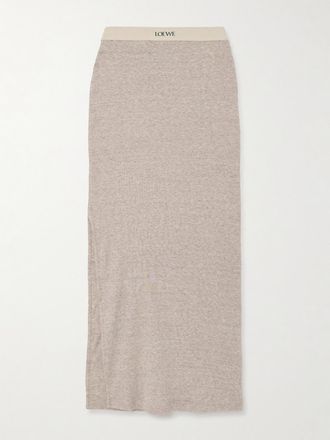 Loewe Midirock Aus Jersey Aus Einer Baumwoll-wollmischung - Neutral