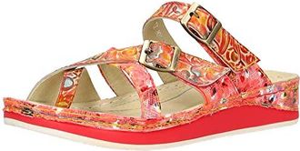 Laura Vita Mules en Cuir pour Femmes Brcuelo 106, Pointure:37 EU, La Couleur:Rouge