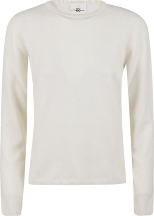 Eleven 88 Rundhalspullover - Weiß