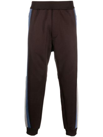 Dsquared2 pantalon de jogging &agrave; design colour block - Marron
