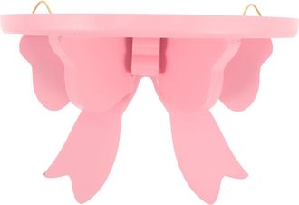 Valiclud Kawaii Holz Wandregal Bow Design Hängeregal ohne Bohren für Schlafzimmer Büro Kinderzimmer Dekor Multifunktionale Aufbewahrungsschale