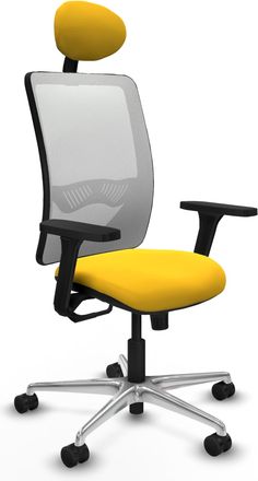 Piqueras y Crespo Zulema Stuhl mit verstellbarer Lendenwirbelst&uuml;tze mit 3D-Armlehnen und festem Kopfteil, ausgestattet mit Sincro 3 Positionen und Schneideschaum, mit R