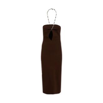 The Attico Neckholder-Midikleid - - Dresses - Damen - Braun - S