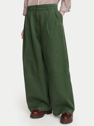 Max Mara Stoffhose Bacca 2625136111 Khakifarben Relaxed Fit