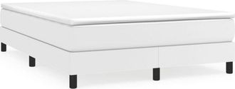 vidaXL Bettgestell Wei&szlig; 140x200 cm Kunstleder Vidaxl