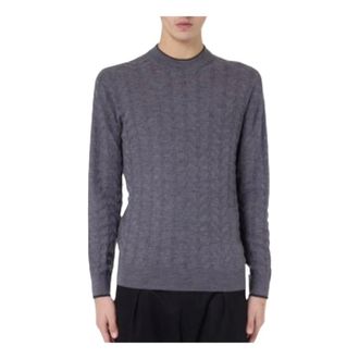 Paolo Pecora Homme, Pulls, Gris, Taille: M Tricot Élégant