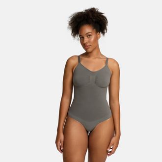 creamy fabrics Tank Bodysuit Sculpting Shapewear mit String