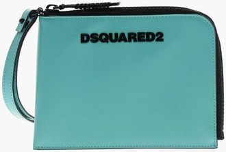 Dsquared2 Leather Wallet with Neck Strap size Unica