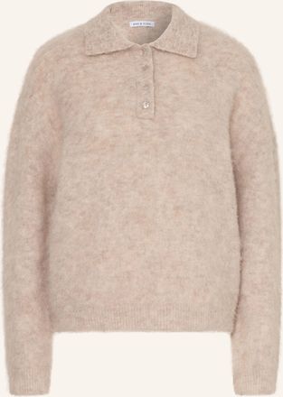 Mrs & Hugs Mrs & Hugs Strick-Poloshirt Mit Alpaka beige