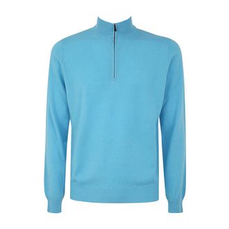FILIPPO DE LAURENTIIS Pull &agrave; Demi-Fermeture &Eacute;clair - Homme - Pulls - Bleu - Taille: XL