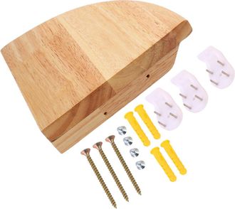 Valiclud Eckregal Aus Holz Gebogene Eckhalterung Lagerregal Schwebendes Wandregal Kleines Eckregal Zum Aufbewahren Organizer Für Küche Und Badezimmer Rustikale