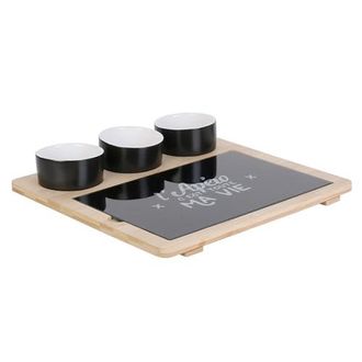 COOK CONCEPT Cook Concept - Ka4594 - Plateau Bambou avec Planche et Coupelle X3 Art de La Table Service de Table Plateau et Corbeille