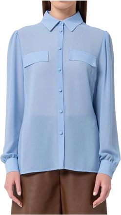 Fracomina Femme, Blouses et Chemises, Bleu, Taille: 42 FR Camicia
