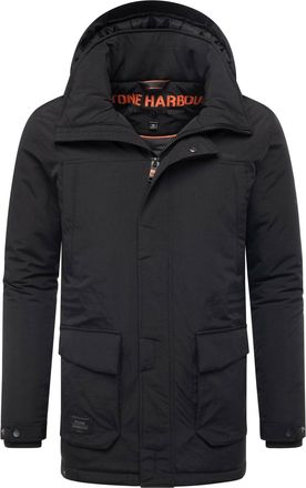 Stone Harbor Herren Parka Wadiim mit Kapuze & Zwei-Wege-Rei&szlig;verschluss