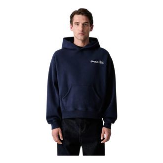 Sporty & Rich Syracuse Embroidered Hoodie - - Sweatshirts & Hoodies - Herren - Blau - L