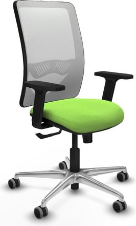 Piqueras y Crespo Schreibtischstuhl mit Rollen Zulema mit 2D-Armen, h&ouml;henverstellbare Lendenwirbelst&uuml;tze, ausgestattet mit Sincro 3 Positionen und Schneideschaum, Wei&szlig;/