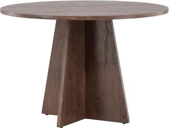 Paris Prix Table &agrave; Manger Ronde Bootcut 110cm Marron