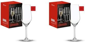 Spiegelau Champagnerfl&ouml;ten 240 ml, 4 St&uuml;ck, Style, 4670187, Champagner Gl&auml;ser aus Kristallglas, Sektgl&auml;ser sp&uuml;lmaschinenfest (Packung mit 2)