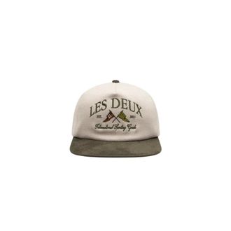 Les Deux Homme, Accessoires, Beige, Taille: ONE Size Casquette Bross&eacute;e Ivy League