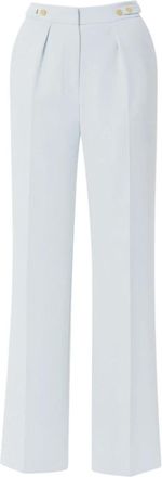 Elisabetta Franchi Femme, Pantalons, Bleu, Taille: 42 FR Crepe Pantalons