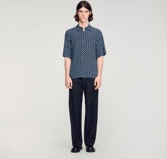 Sandro Chemise fluide &agrave; imprim&eacute; maillons