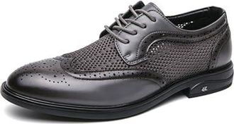 Generic Chaussures richelieu en maille ajour&eacute;e pour homme - Style d&eacute;contract&eacute; et l&eacute;ger - Style d&eacute;contract&eacute; - Pour le travail et le travail, gris, 42 2/3 EU