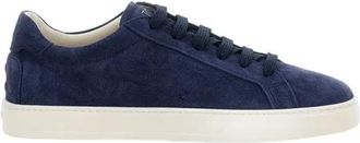Tod's Tods Low-Top Sneaker - Low-Top Suede Sneakers With Discreet Logo - Gr. 10 - in Blau - f&uuml;r Damen