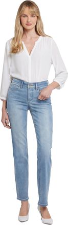 NYDJ Womens Marilyn Straight Leg Jeans, Biscayne, 00