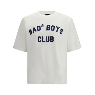 Dsquared2 Homme, Tops, Blanc, Taille: L T-shirt classique en coton &agrave; col rond