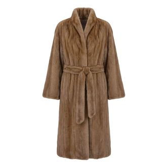 Cesare Gaspari Noir Luxe Mantel - - Coats - Damen - Braun - XS