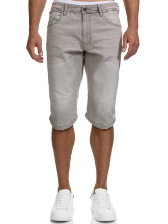 Indicode Herren Jaspar Jeans Shorts mit 5 Taschen | Herrenshorts Used Look für Männer Lt Grey, XXL