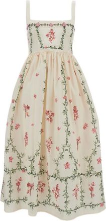 Agua Bendita Femme, Robes, Blanc, Taille: 36 FR Barbara Cauca Midi Dress